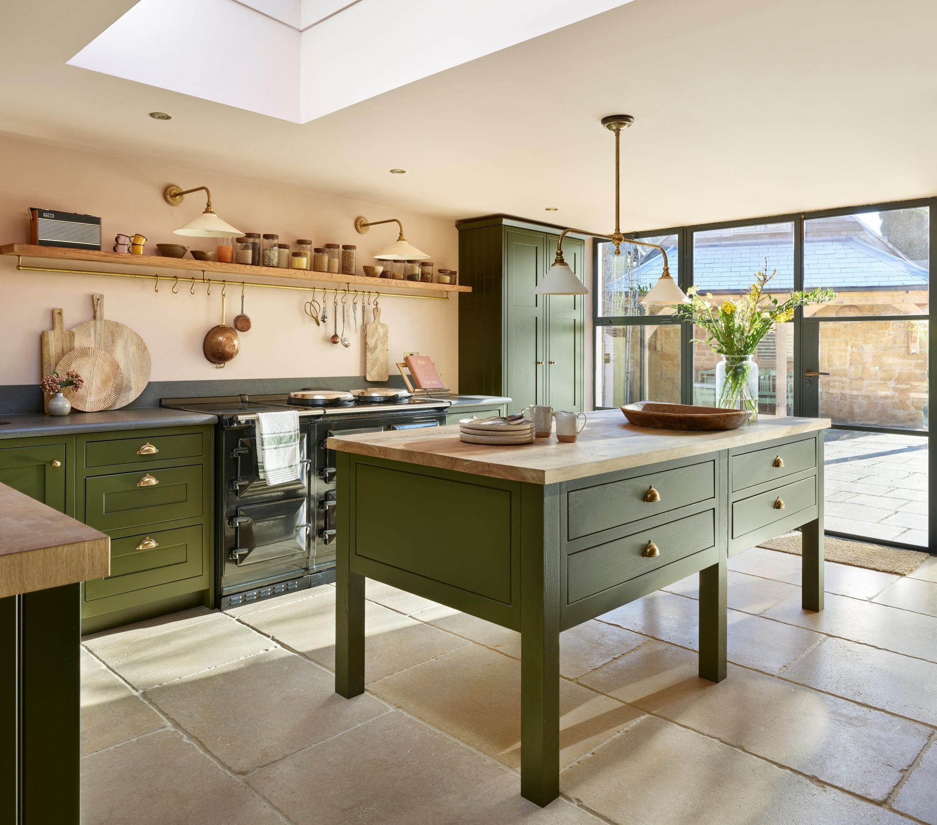 Deep Green In Frame Shaker Kitchen - Classic Interiors