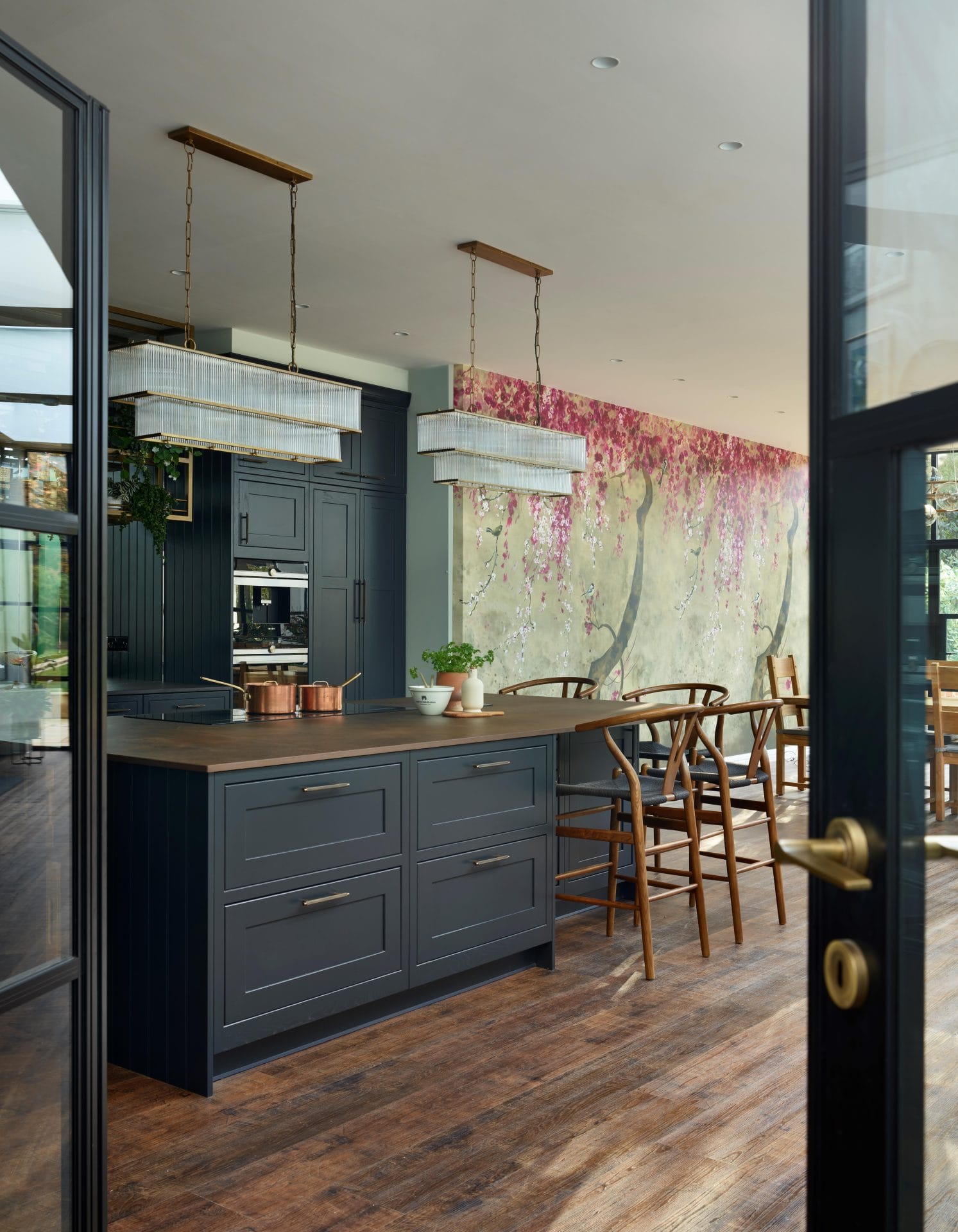 Dark Blue In Frame Shaker Kitchen - Classic Interiors